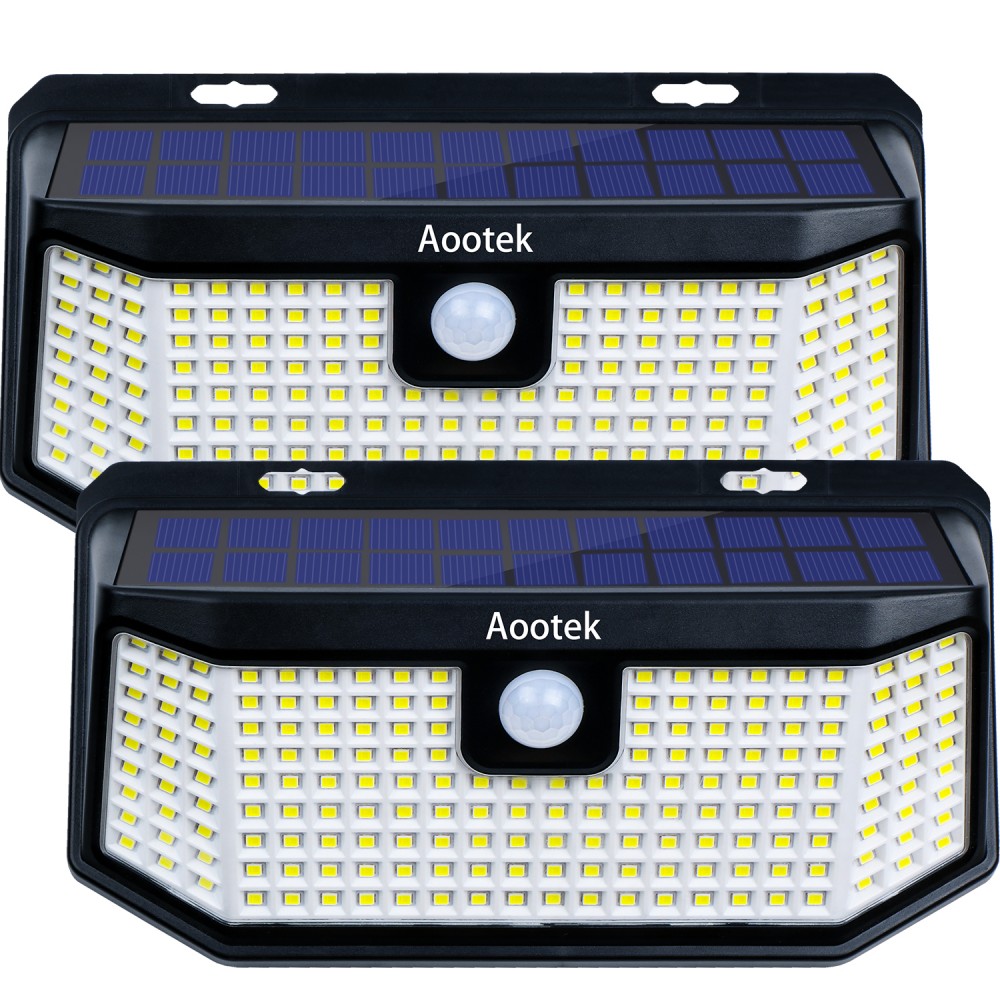 Aootek 238 Led Solar outdoor motion sensor lights upgraded Solar Panel ...